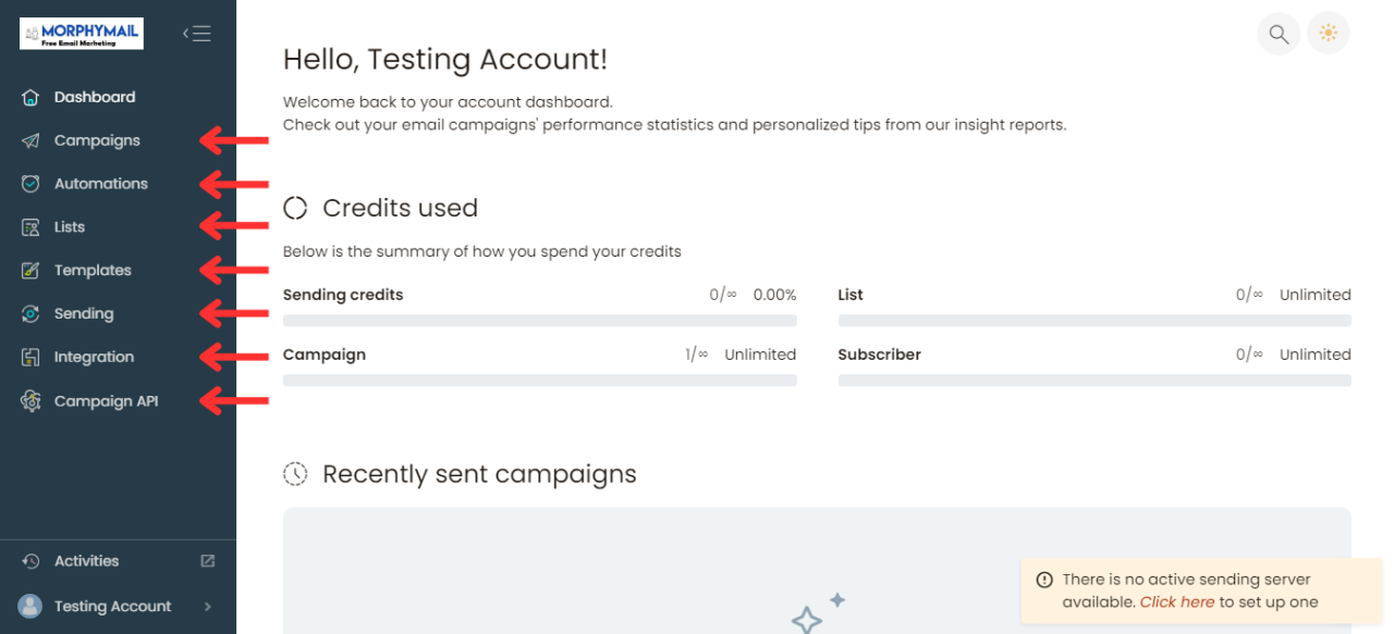 Morphymail web user manual - MorphyMail - 100% Free Email Marketing Software