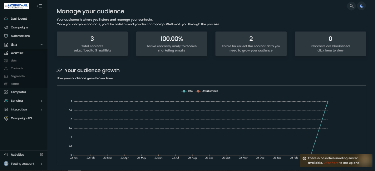 Morphymail web user manual - MorphyMail - 100% Free Email Marketing Software